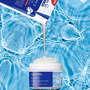 Mediheal Watermide Pore Tightening Essence Toner Pad - Pore Minimizing, Hydrating, and Exfoliating Pads, Cotton Pads Enriched with Sea Water and Ceramide for Nourishment and Hydration, 50 Sheets