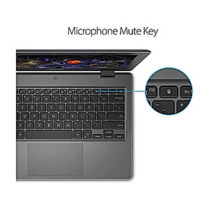 ASUS 2022 11.6" HD Business Laptop, Intel Celeron N4500 Processor, 4GB RAM, 64GB eMMC , Webcam, Intel HD Graphics 500, Bluetooth, Windows 10 Pro, Dark Grey, 32GB SnowBell USB Card