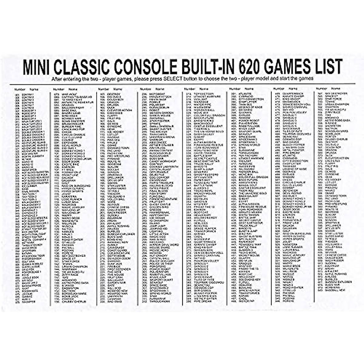 Retro Game Console – Classic Mini Retro Game System Built-in 620 Games and 2 Controllers, AV and HDMI Output 8-Bit Video Game System with Classic Games, Old-School Gaming System for Adults and Kids