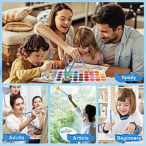 AROIC Painting Brush Set, 20 Packs /240 Pcs, Nylon Brush Head, Suitable for Oil and Watercolor, Perfect Suit of Art Painting, Best Present for Painting Enthusiasts.