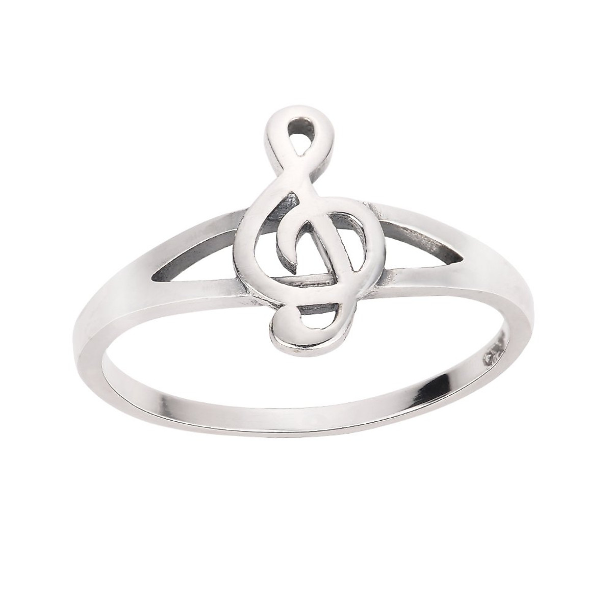 CloseoutWarehouse 925 Sterling Silver Euphony Bliss Music Note Ring Size 6