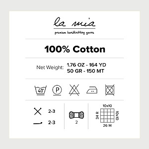 La Mia Lux Mercerized Cotton, 5 Ball (Pack), Total 8.8 Oz. 100% Cotton, Each 1.76 Oz (50g) / 150 Yrds (164 m), 2 :Fine-Sport Orange - 194