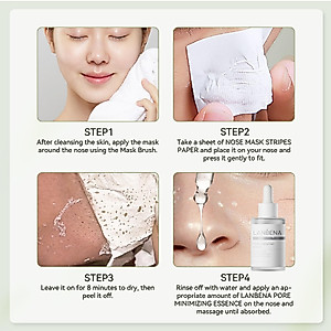 LANBENA Blackhead Remover Black Mask Charcoal Mask Peel off Mask Facial Pore Cleanser Purifying Face Mask Nose strips 1.06 Ounce