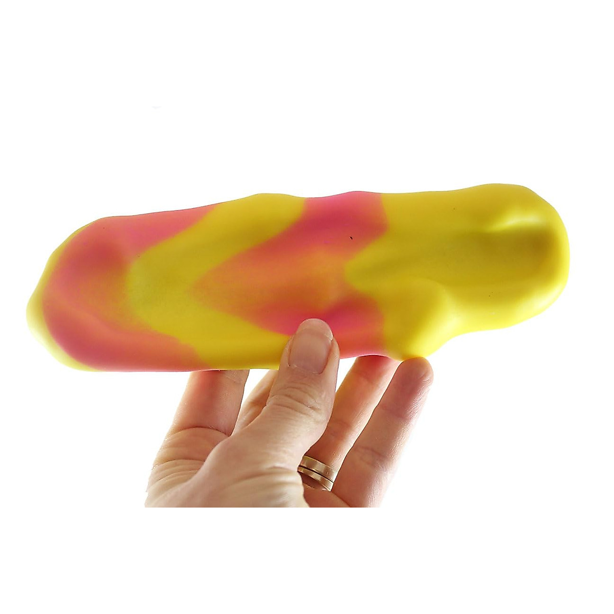 1 Striped Sand Filled Stress Ball - Moldable Ball with Granular Filling - Heavy Sensory, Stress, Squeeze Fidget Toy ADHD Special Needs Soothing (Random Color)