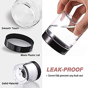 24 Pack + 20g/20ml 4 oz Small Plastic Containers with Lids Cosmetic Sample Jar - for Lip Scrub, Body Butters, Cream, Slime, Craft Storage