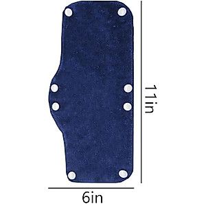 Alpurple 15 PCS Cotton Washable Hard Hat Sweatband- Reusable Snap on Sweat Band Liner, Absorber Terry Sweatband with Liner Snap,Hard Hat Accessories (Blue)