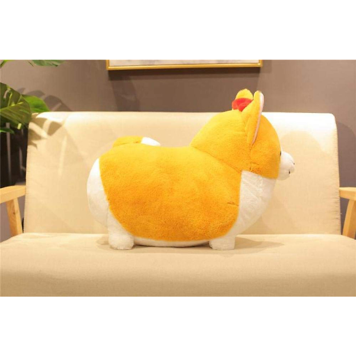123Arts Cartoon Corgi Dog Soft Plush Throw Pillow Animal Pillow Plush Toy