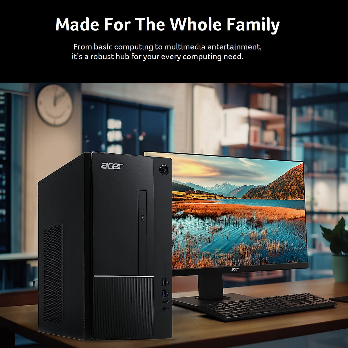 Acer Aspire TC-1750-UR12 Desktop | 12th Gen Intel Core i5-12400 6-Core Processor | 16GB 3200MHz DDR4 | 512GB NVMe M.2 SSD | 8X DVD | Intel Wireless Wi-Fi 6E AX211 | Bluetooth 5.2 | Windows 11 Home