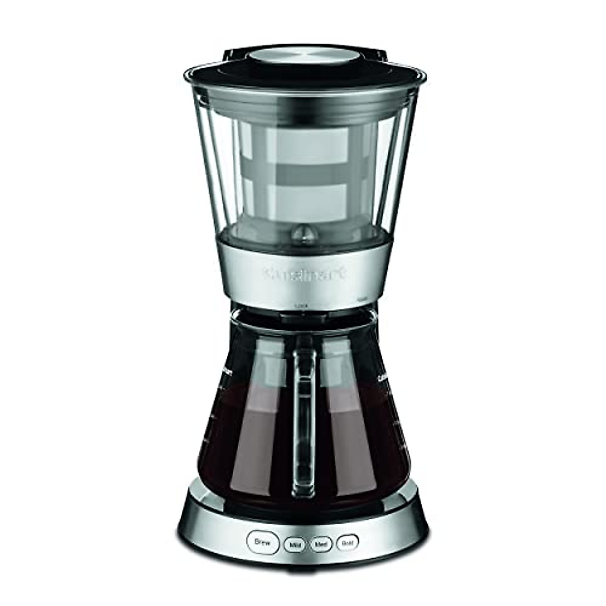 Cuisinart DCB-10P1 Automatic Cold Brew Coffeemaker with 7-Cup Glass Carafe, Black/Stainless
