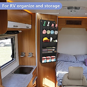 FENTEC 2 Pack Over the Door Shoe Organizers, Hanging Shoe Organizers with Large Pocket Shoe Holder Hanging Shoe Rack for Closet Shoe Organizer for Wall, Over Door Organizer with 30 Pockets, Black