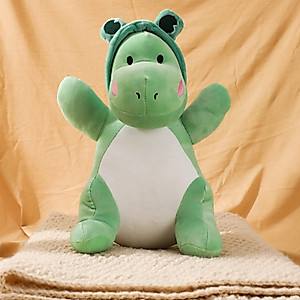 Darler Dinosaur Stuffed Animals for Kids 13.8 Inches Green Kawaii Dino Plushies for Toddler Cute Fluffy Plush Toy for Boys/Gilrs Squishy Soft Toy for Baby Gift for Birthday,Baby Shower