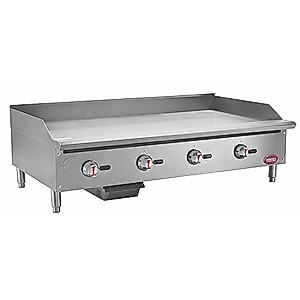Kratos 29Y-006 48" Wide Commercial Gas Countertop Griddle with Manual Controls, 4 Burners, 120,000 BTU