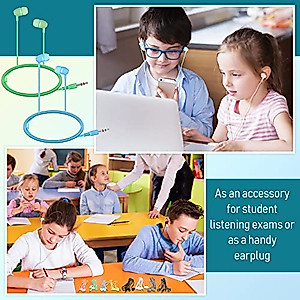 Xuhal 300 Pack Earbuds Bulk Macaron Colors Mixed Earphones 3.5 mm Classroom Headphones Earbuds Wired in Ear Headphones for Schools Classrooms Students Teens Children Gift and Adult