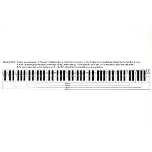 Color Piano Keyboard Stickers- Removable, Transparent, for White & Black Keys