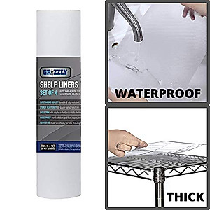 4 Pack of Shelf Liner Measure 11.75” x 47” which Fits 12" x 48" Wire Shelf and Closet Transparent, Clear Matte Finish, Durable, Non-Adhesive and Unrolled Flat Shelf Liners