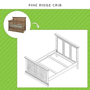 CC KITS Full-Size Conversion Kit Bed Rails for Westwood Design Cribs (Cashew, Option 1)