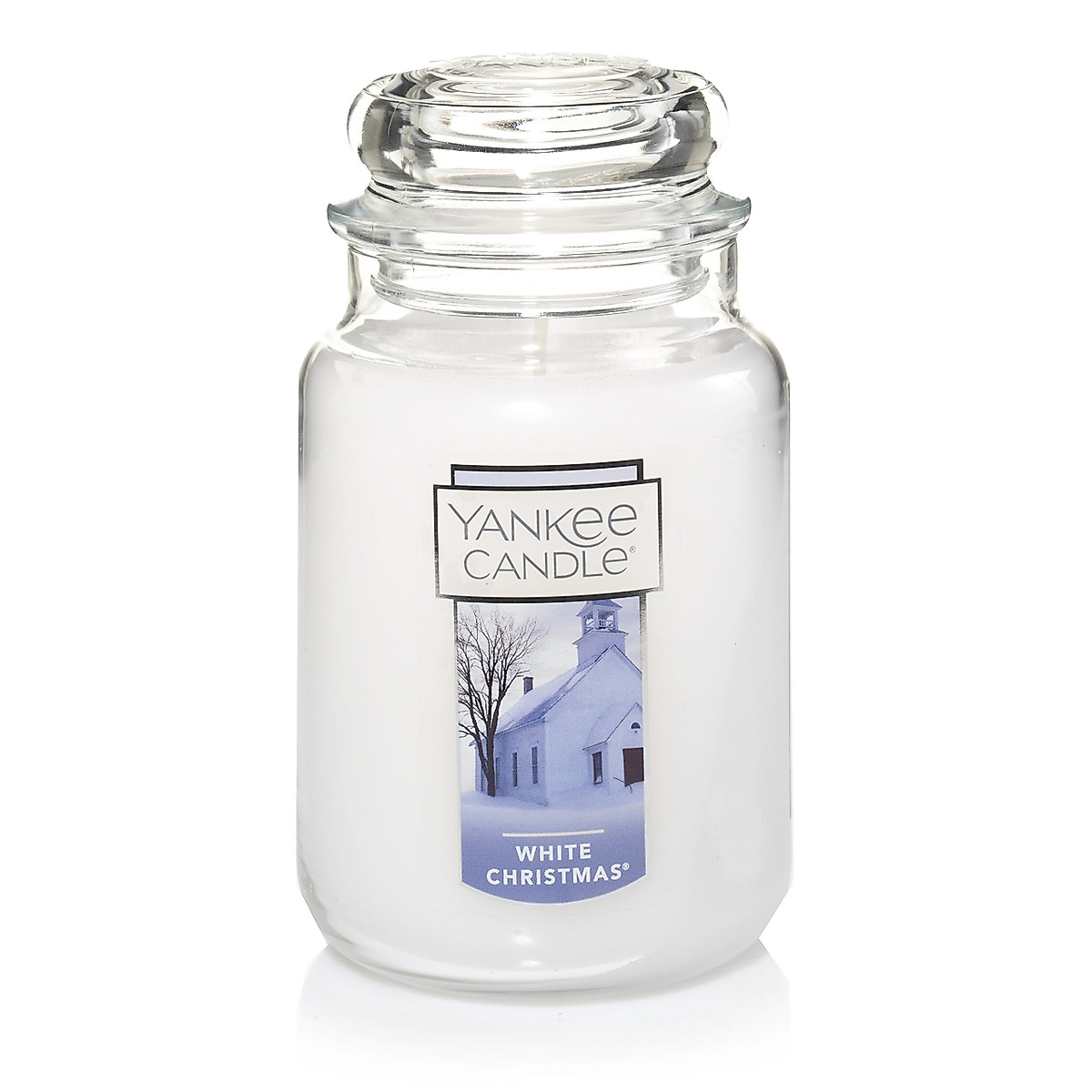 Yankee Candle White Christmas Scented, Classic 22oz Large Jar Single Wick Candle, Over 110 Hours of Burn Time