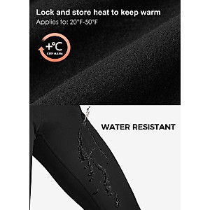 Willit Women's Fleece Lined Pants Yoga Bootcut Thermal Winter Pants High Waisted Flare Leggings Water Resistant Black M