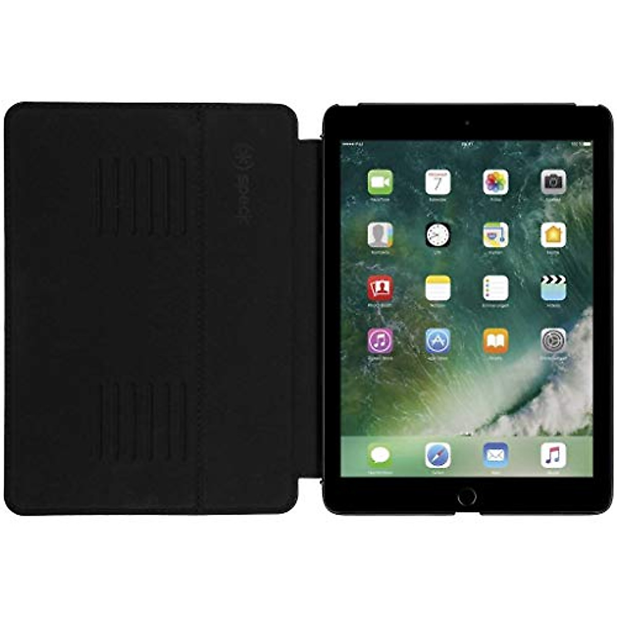 Speck Products Compatible Case for Apple iPad 9.7-Inch (2017), 9.7-Inch iPad Pro, iPad Air 2/Air, BalanceFolio Leather Case, Black/Black
