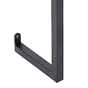 SUPER DEAL 4 Tier Bookcase, Floating Wall Mounted Bookshelf Hanging Wall Wood Shelves with Industrial Pipe Metal Frame, 30in L x 11.8in W x 64in H, Rustic Brown