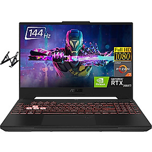 ASUS 2022 Newest TUF A15 Gaming Laptop, 15.6 inch FHD 144Hz Display, AMD Ryzen 7-6800H, GeForce RTX 3050 Ti, 64GB DDR5 RAM, 2TB SSD, RGB Backlit Keyboard, Windows 11 Home, Bundle with Laptop Stand
