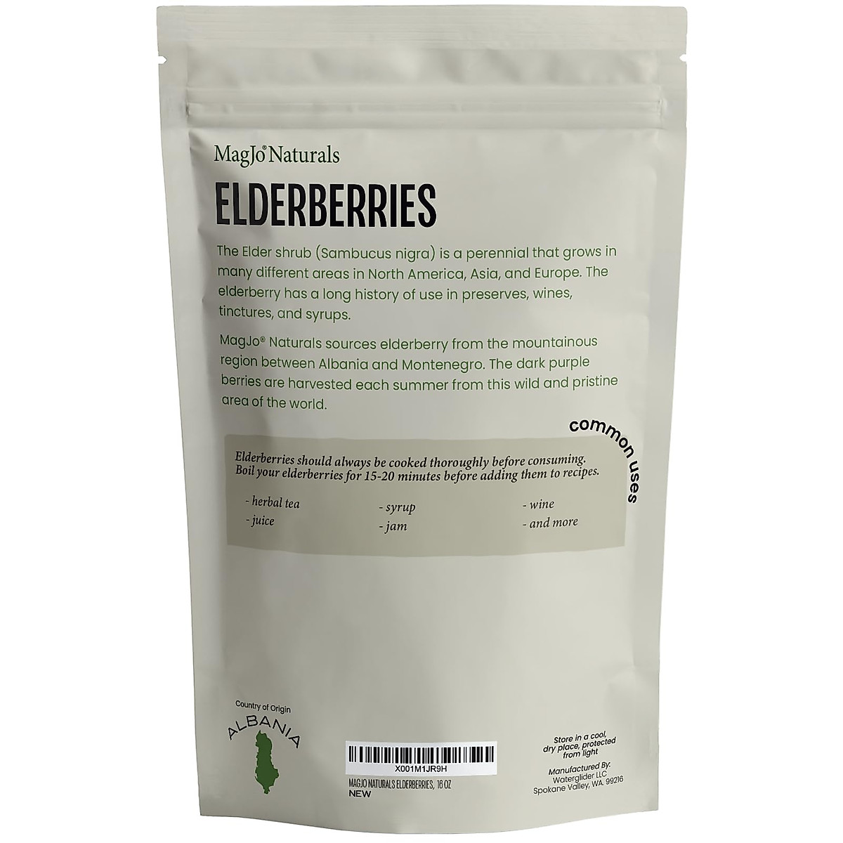 MagJo Naturals Dried Elderberry (1 Pound) Wild Harvest, Elder Berries, Elderberries Packaged in USA,