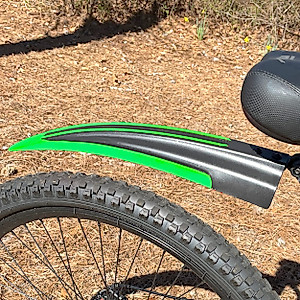 RNX Green Mountain Bike Mud Guard Front and Rear Fenders Set, Wide, Universal, Adjustable