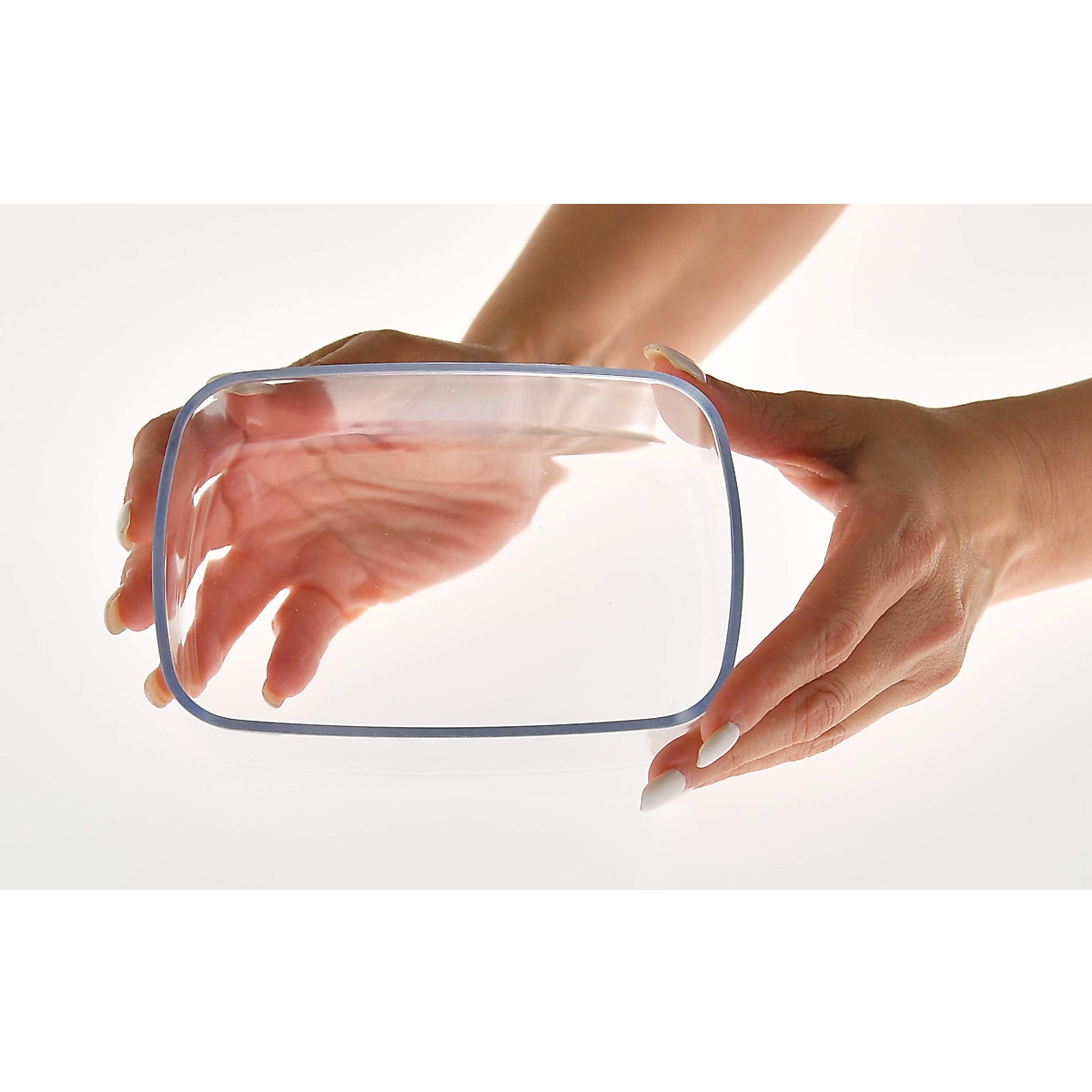 HOME-X Clear Acrylic Butter Dish with Cover, Plastic Covered Cheese Holder with Tray