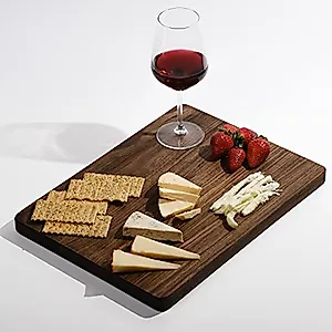Dark Walnut Wood Cutting Board For Kitchen with Juice Groove, Chopping Board Made of Walnut Wood in Large & Medium sizes for Meat, Cheese and Vegetables (Black Walnut 16x12 inch)