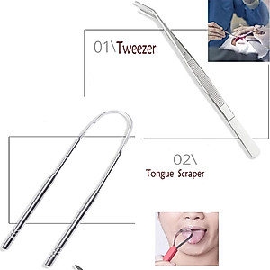 9Pcs Stainless Steel Dental Tools Dentist Teeth Clean With Leather Case