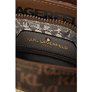 Karl Lagerfeld Paris Amour Essential Crossbody, Brown/Khaki