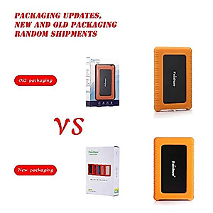 FEISHUO Portable External Hard Drive USB3.0 SATA HDD Storage — External Hard Drive Silicone Case Anti-Drop, Shockproof and Rainproof (160G, Black)