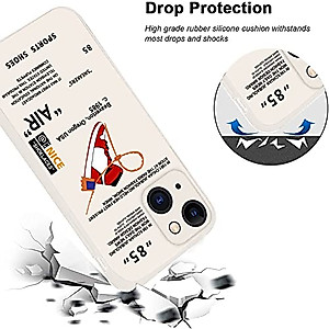 HEUHFUWA Cool Sports Shoes Pattern Phone Case Designed for iPhone 13 Mini Case, Fit On and Off 85 Case Soft TPU Bumper Cover Compatible with iPhone 13 Mini Case 5.4 inch White