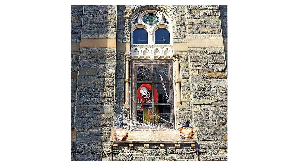 Buy Waenerec Halloween Scary Clown Window Decoration