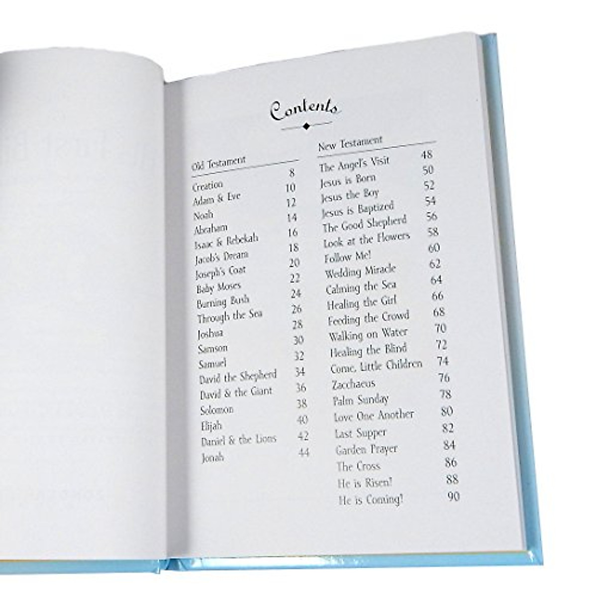 Baby Boy First Bible and 4" Pewter Baptism Guardian Angel Crib Cross (Original Version)