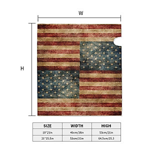 Mount Hour Retro American Flag Mailbox Covers Magnetic Post Box Cover Wraps Standard Size 21x18 Inches for Garden Yard Decor