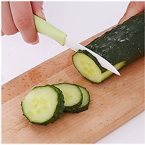 WWZJ 6 Pack Ceramic Paring Knife with Knife Cover, Lightweight Ceramic Knives, Fruit and Vegetable Small Knife (Ceramic, Mix)