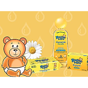 Ricitos De Oro Baby Cleansing Bar Soap with Extract Calming Effect, Chamomile, 6-Pack of 3.5 Oz Each Soap, 6 Soaps