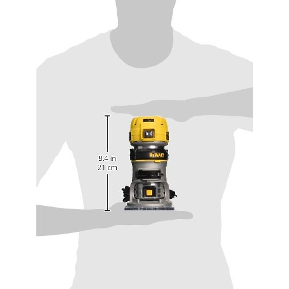 DEWALT Router, Fixed Base, Variable Speed, 1-1/4-HP Max Torque (DWP611) , Yellow