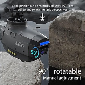 Minden RC Plane Model, C127AI 2.4G 4CH Remote Control Airplane, Single-Rotor Brushless Without Aileron, (RTF Version/Black)