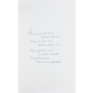 A Mi Adorada Madre En El Dia De Su Cumpleanos - Happy Birthday To Mom Greeting Card in Spanish Espanol