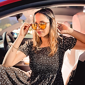 HAOLOTA Night Vision Glasses for Driving Anti Glare, Polarized Nighttime Safety Glasses for Women Men UV400 Protection