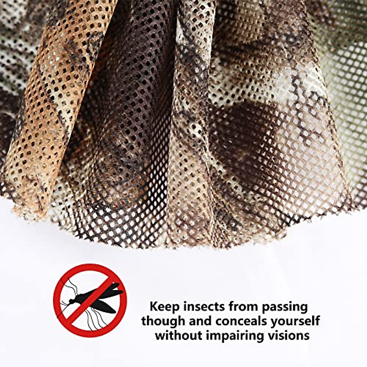 GHILEO Camo Burlap, Mesh Fabric Material Camouflage Netting for Hunting Ground Blinds Photography Ground Cover
