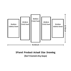 Novup Large Abstract Brown Wall Art, 5 Piece Modern Painting Canvas Print - Contemporary Artwork Picture for Living Room Bedroom Wall Decoration Home Décor