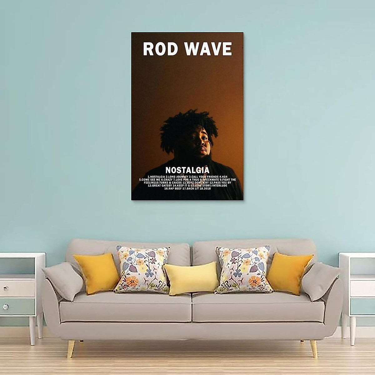Rod Poster Wave Nostalgia Music Album Cover Canvas Art Poster And Wall Art Hanging Decor for Modern Family Corridor Posters 12x18inch(30x45cm)