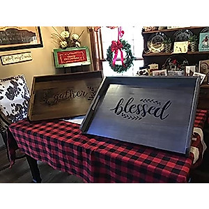 Beautiful Handrcrafted Farmhouse Style Carved Engraved Wooden Stovetop Cover Noodle Board with Optional Personalization