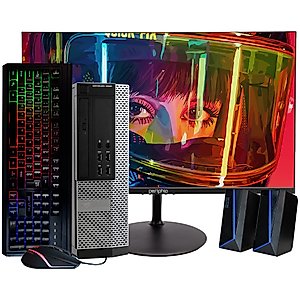 Dell Optiplex 9020 Desktop Computer PC, 16GB RAM, New 4TB Hard Drive, New 24 LCD Monitor, Windows 10 Home 64 Bit (Renewed)