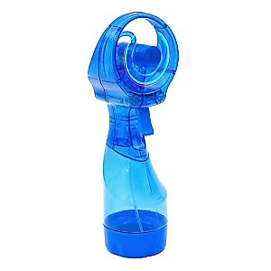 O2COOL LED Lights Deluxe Handheld Battery Powered Water Misting Fan (Dark Blue)