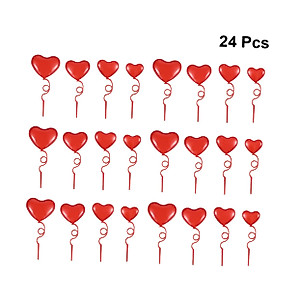 24pcs Valentines Day Cupcake Toppers Valentines Day Cake Picks Happy Valentines Day Cake Decor Valentines Day Party Favors Bridal Shower Cake Decors Heart-shaped Insert Card Bride