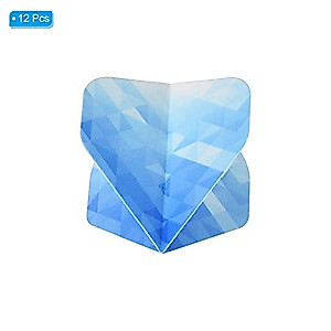 PATIKIL Dart Flights, 12 Pack PET Standard Darts Accessories Replacement Parts for Soft Tip Steel Tip, Geometric Style, Blue, White